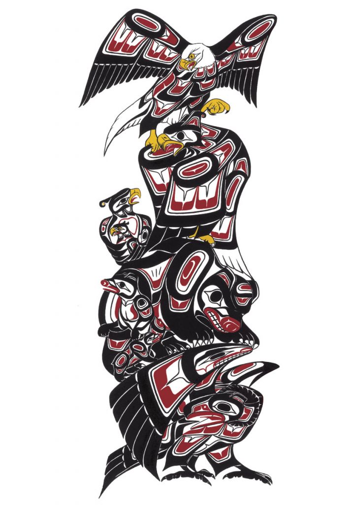 Family Totem POD1291 - Sa-Cinn Native Enterprises